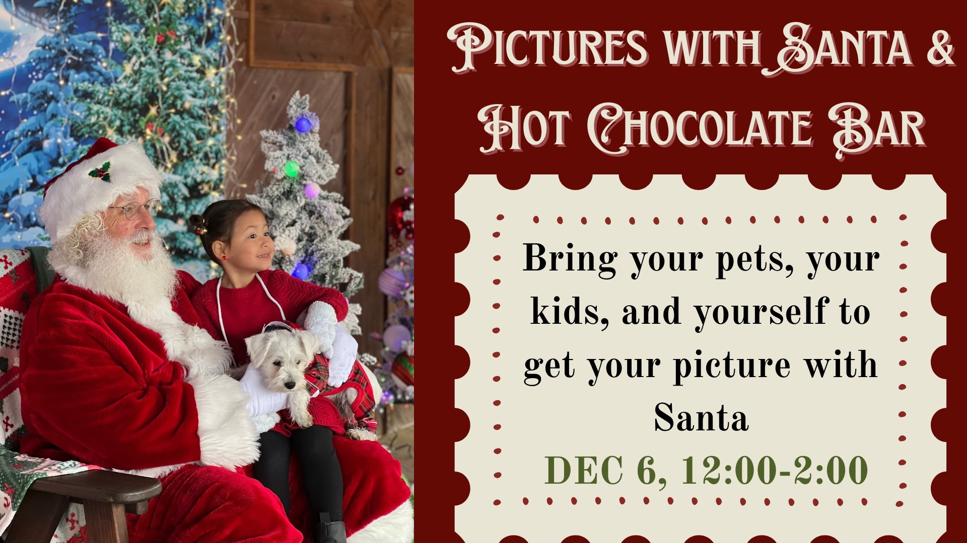 Pictures with Santa & Hot Chocolate Bar | Visit Fredericksburg
