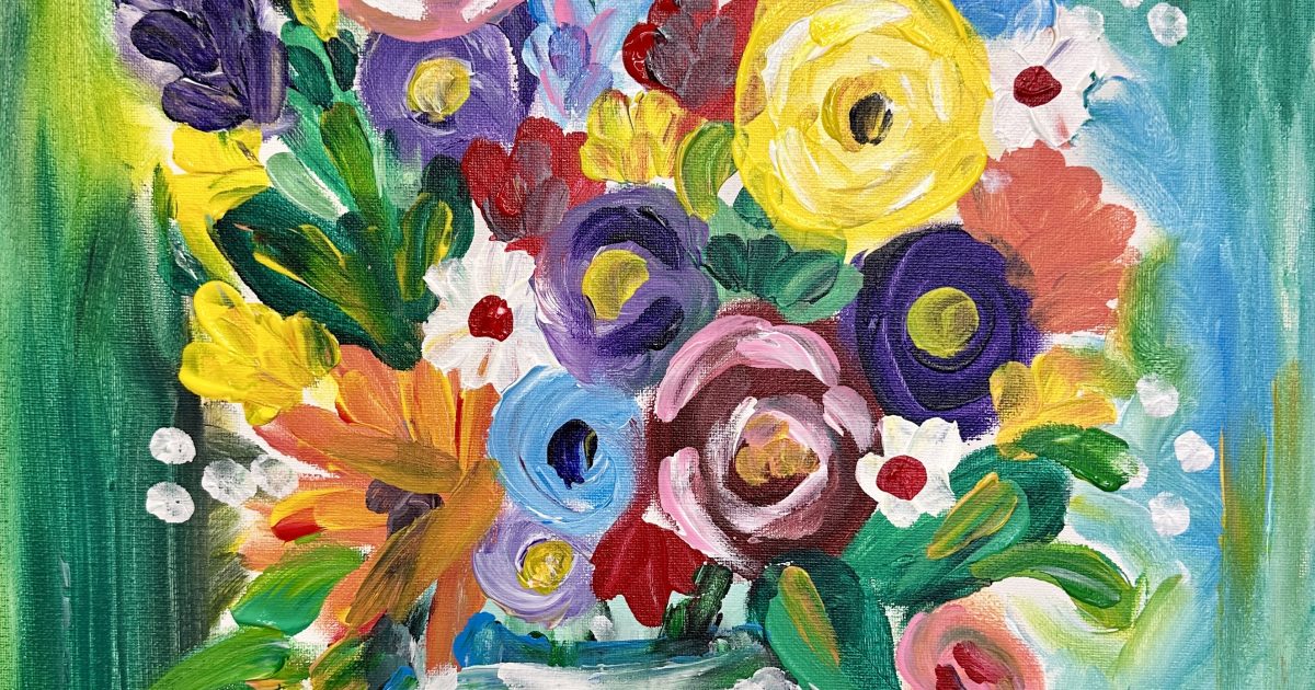 Paint & Sip " Flower Finger Painting" | Visit Fredericksburg