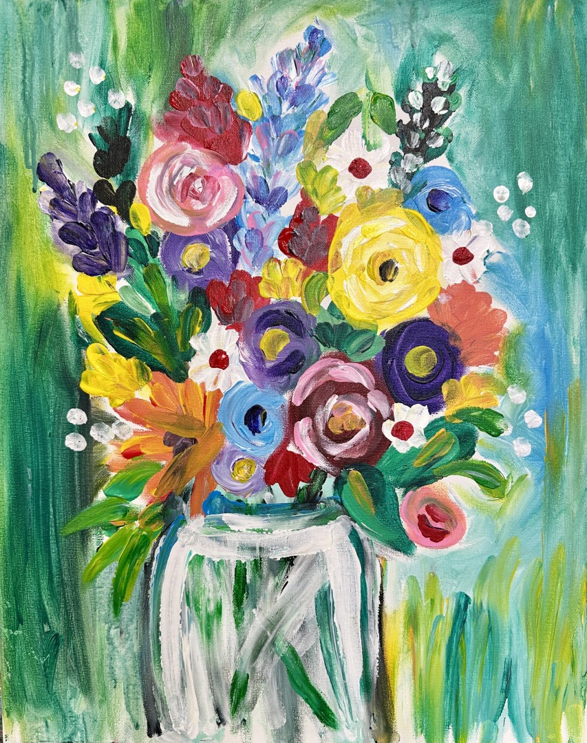Paint & Sip " Flower Finger Painting" | Visit Fredericksburg
